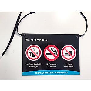 AS PRO (Set of 2) Headrest Rider Reminder Decal Sign Rideshare Car Display Cards