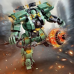 HIGH GODO Transforming Mech Robot Building Blocks Set,Destroy Warrior City Action Mech Model Building Kit, 542 PCS Cool Robots Toys Gift for Adults and Kids Boys 6 7 8 10+, Compatible with Lego