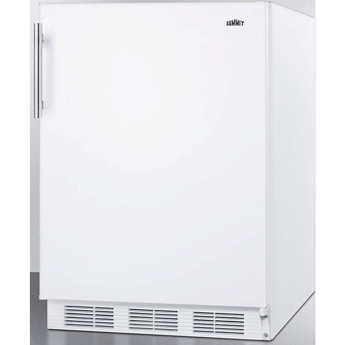 Summit Appliance FF61W Freestanding Residential Counter Height 24" Wide All-Refrigerator with Automatic Defrost Operation, Adjustable Glass Shelves, Adjustable Thermostat and White Exterior