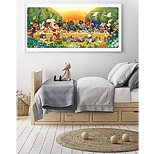 YOGEON 500 Piece Jigsaw Puzzle, 13”x30”, Perfect for Ages 8-10,4-8, Family Puzzle to Sunset Carnival Puzzle, Educational Puzzles Toysfor Boys and Girls, Great Gift for Animal Lovers