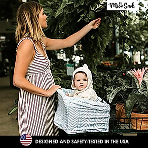 Milk Snob Original 5-in-1 Cover - Added Privacy for Breastfeeding, Baby Car Seat, Carrier, Stroller, High Chair, Shopping Cart, Lounger Canopy - Newborn Essentials, Nursing Top, Soho