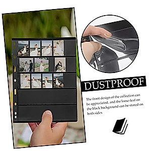 Ciieeo 30 Pcs Sheets Stamp Collection Inserts Stamps Postage Forever Postage Album Binder Sleeves Order Stamps Black Binders Stamp Loose-leaf Stamp Album The Pet A5 Standard Edition