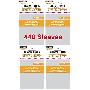 Sleeve Kings Standard USA Card Sleeves 56 X 87 mm (4x110 Pack, 440 Sleeves)