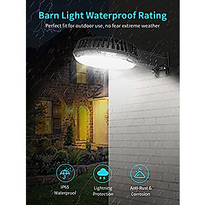 Ankishi LED Barn Light, Dusk to Dawn Outdoor Lighting with 150W 18000LM 5000K Daylight, IP65 Waterproof Area Street Light for Barns Street Yard Garage Warehouse Outdoor Security Flood Lights(2Pack)