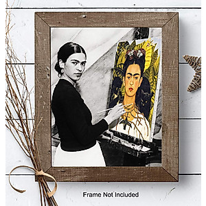 Art - Poster - 8x10 Mexican Wall Art - Wall Decor - Paintings, Print, Portrait, Photo, Wall Art, Self Portrait - Gifts for Artists - 8x10 Photo Print Unframed