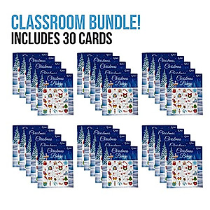 Regal Games - Holiday Bingo Set - Classroom Size Game Kit - Includes 30 Bingo Cards, 280 Bingo Marking Chips, 24 Calling Chips - 8” x 7” Cardstock