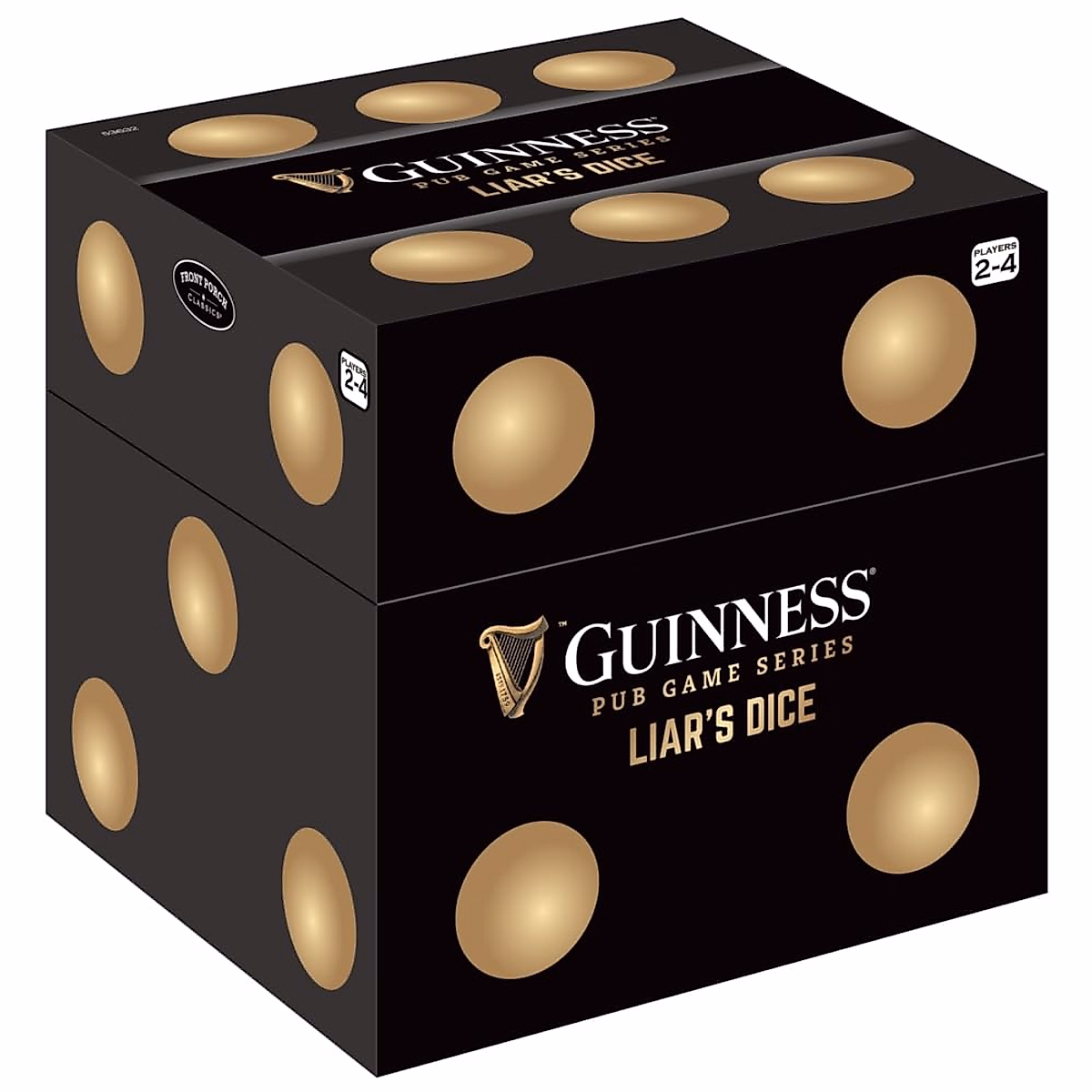 Front Porch Classics | Guinness Pub Games Series Liar's Dice, Traditional Pub Dice Game Officially Licensed by The Makers of Guinness Stout Beer
