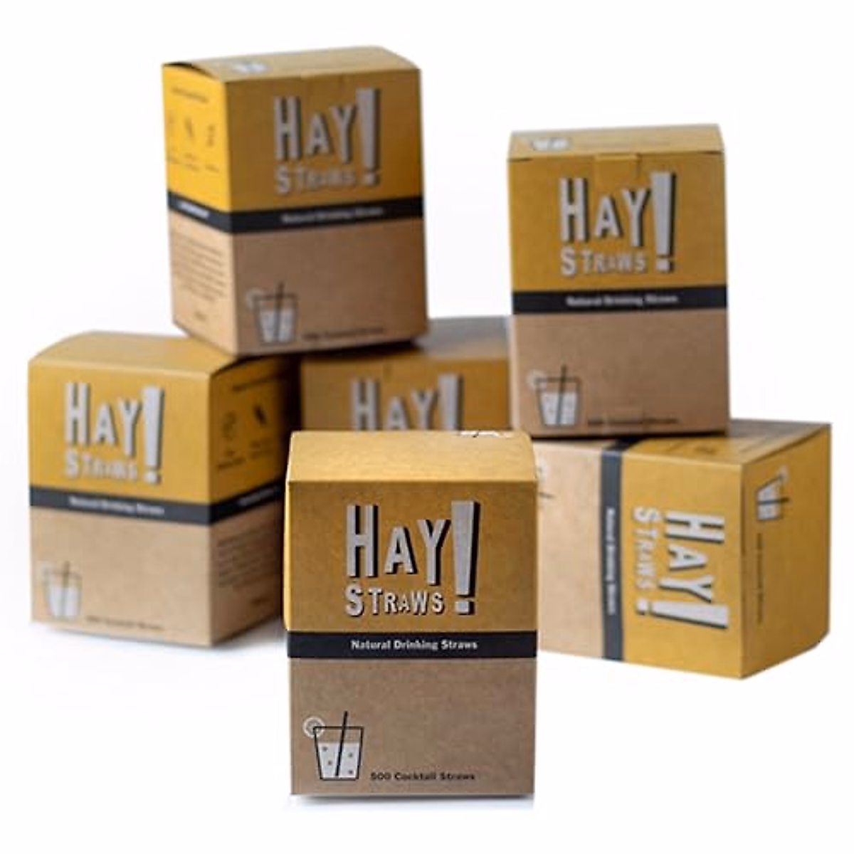 HAY! Straws | 3000ct. Bulk Straws | 5" | 100% Compostable, 100% Plant-Based, Never Soggy, Gluten-Free | Sustainable Alternative to Plastic & Bioplastic Straws
