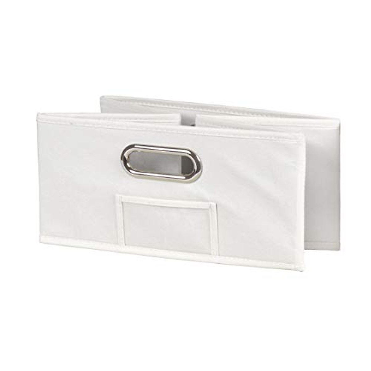 Niche Cubo Low Open Folding Fabric Bin, Single, White