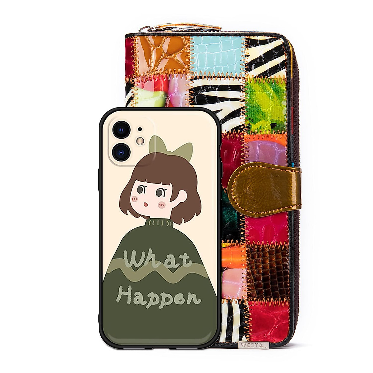 MASIWEI Women's Elegant Wallet RFID Blocking Phone Clutch Wallets Large Capacity Credit Card Holder Multicolor and Zip Around