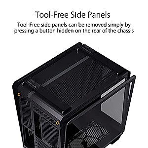 ASUS TUF Gaming GT502 ATX Mid-Tower Computer Case with Front Panel RGB Button, USB 3.2 Type-C and 2X USB 3.0 Ports