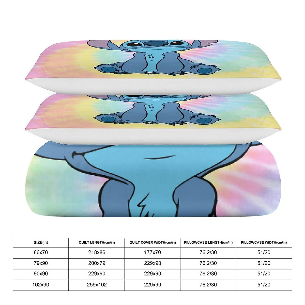 MSLuLa Cartoon Bed Duvet Cover Cute Kids Adults Bedding Sets Anime 3D Printed Lightweight 3 Pieces Comforter Cover Sets with 1 Duvet Cover and 2 Pillow Cases, Queen