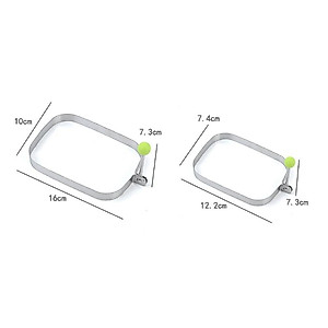 Egg Rings, Stainelss Steel Egg Cooking Rings, Rectangle Crumpet Ring Mold, Pancake Mold For Frying Eggs And Omelet(S)