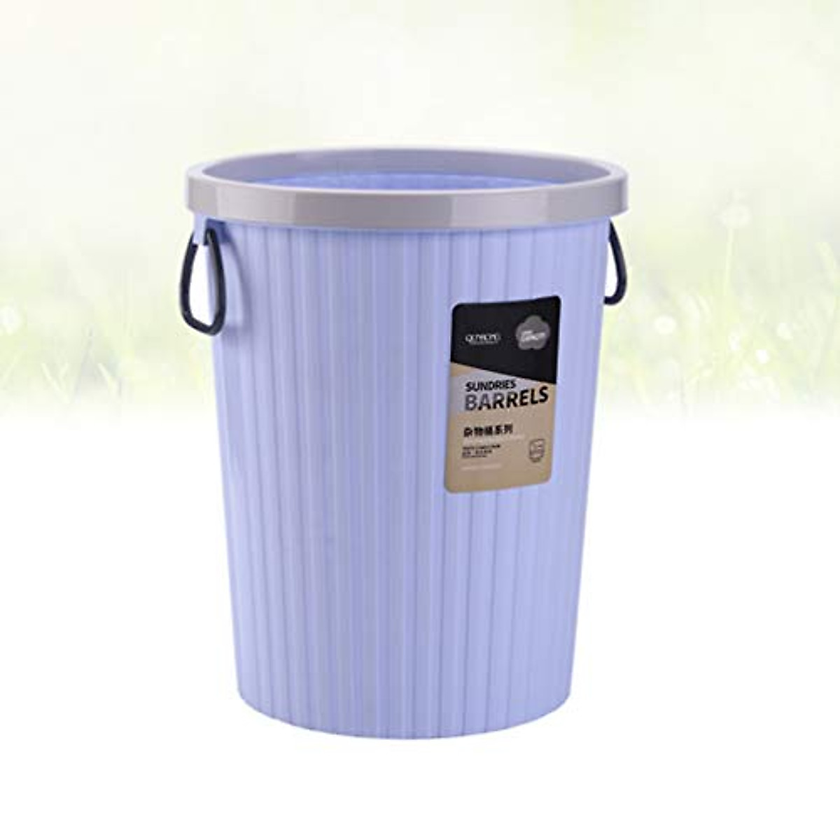 DOITOOL Office Waste Basket Plastic Trash Basket Round Waste Container Kitchen Waste Bins Garbage Can for Bathroom Bedroom Home Office (Purple) Office Trash Cans