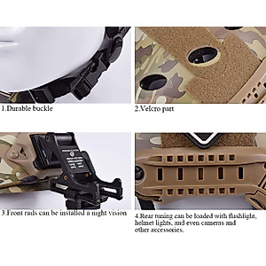 EMERSONGEAR PJ Type Fast Helmet Tactical Protective Helmet for Airsoft Paintball Hunting (DE)