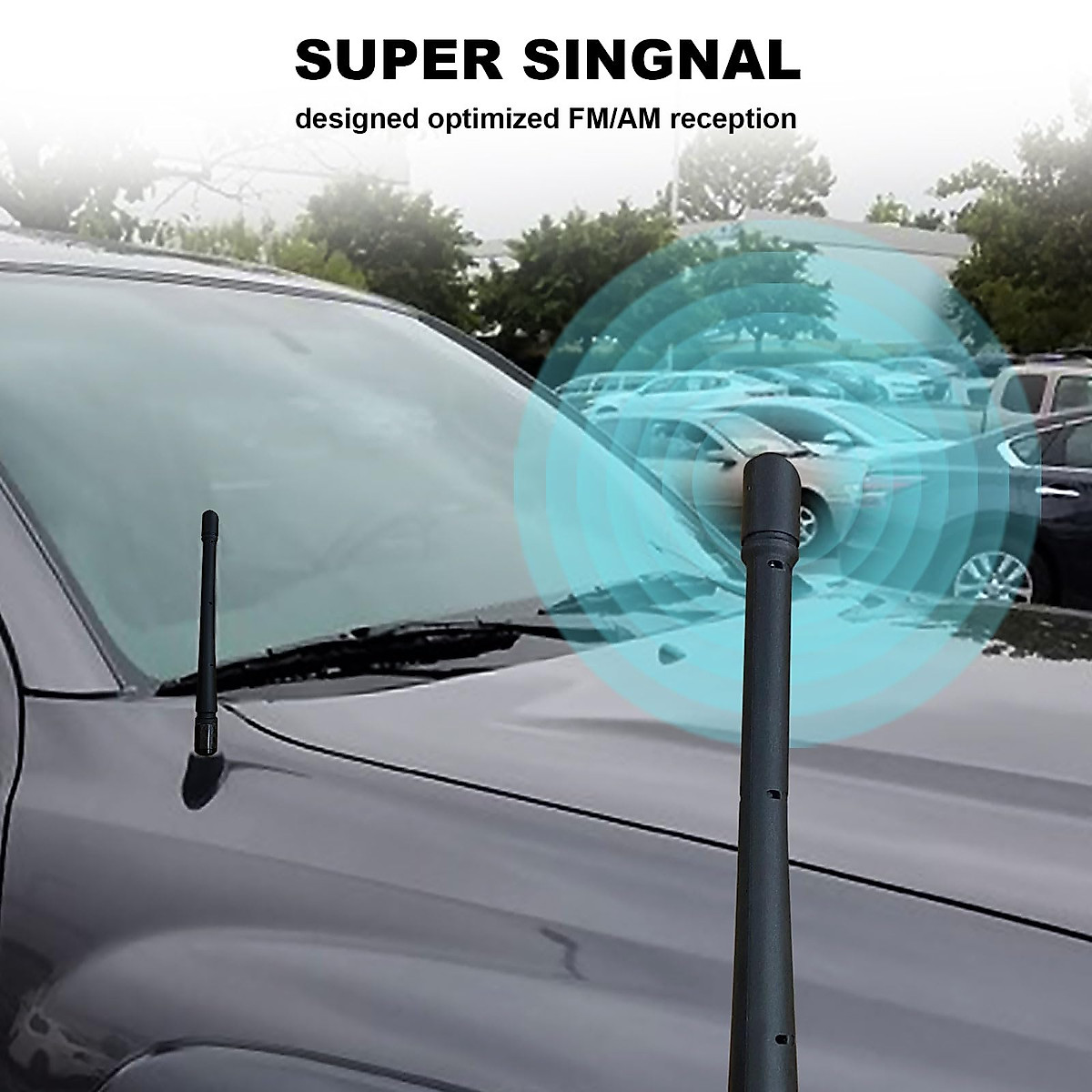 7 Inch Antenna for Toyota Tundra 2000-2022 Toyota Tacoma 1995-2015 Car Wash-Proof Radio Antenna for FM/AM Truck Antenna Replacement Toyota Tundra Tacoma Accessories Flexible Rubber Toyota Antenna