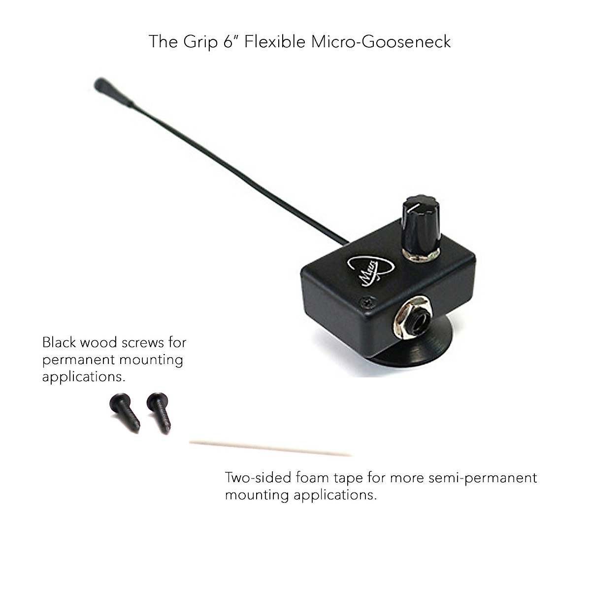 Myers Pickups Dreadnought Acoustic Guitar Microphone with 6 Inch Flexible Micro-Gooseneck