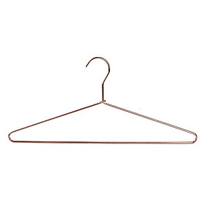 Quality 17" Rose Gold Sturdy Metal Hanger 30 Pack, Copper Clothes Hangers, Heavy Duty Coat Hangers, Standard Suit Hangers for Jacket, Shirt, Dress (30)