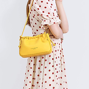 YDKW Fashion Shoulder Bag for Women Cloud Crossbody Bag Pu Leather Dumpling Handbags Messenger Bag (red)