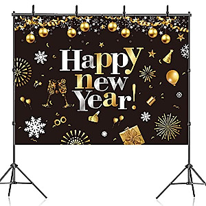 GOER 78 Inch New Year Banner for 2023 New Year Eve Party Decorations Photo Backdrop