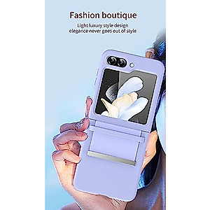 YJZSKRXFAK Case for Samsung Galaxy Z Flip5 5G 2023, Slim Fit Protective Cover with Stretchable Soft Hinge Protection Case for Galaxy Z Flip 5-Light Green