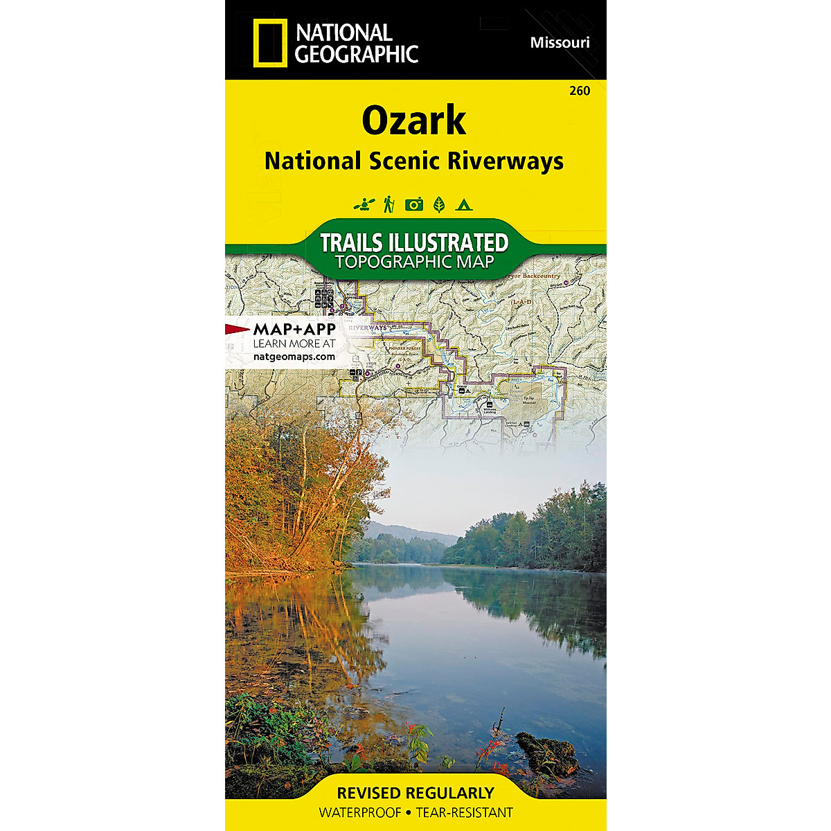 Ozark National Scenic Riverways Map (National Geographic Trails Illustrated Map, 260)