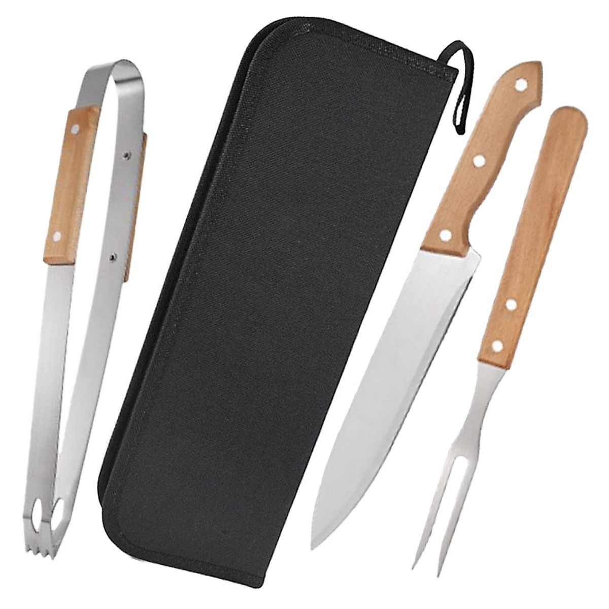 2 Sets Barbecue and Fork Tools Grilling Cutter Grill Tool Kit Grill Cutter Grill Fork Tong for Outdoor Grill Food Barbecue Grilling Fork Tong Cooking Food Kitchen Essentials