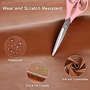 Faux Leather 2 Yards Upholstery Leather 1.0mm Thick Marine Grade Vinyl 58" x 72"Faux Leather Sheets Soft PU Faux Synthetic Leather Pleather Fabric (Bulldog_Smooth Surface_2 Yards)