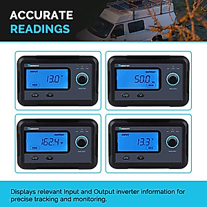 Renogy Inverter Monitor High Precision Remote Meter Smart Inverter Control Display Compatible with PGH Series