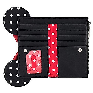 Loungefly x Disney Minnie Mouse Polka Dot Cosplay Flap Wallet (One Size, Black/White/Red)