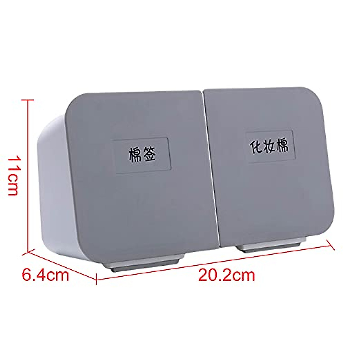 Likense Cotton Swab Storage Box for Cotton Balls,Cotton Swabs, Holder Wall Mount Makeup Pads Storage Canister for Bathroom, Bedroom