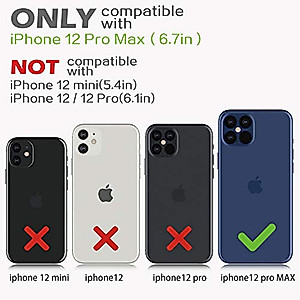 imluckies Compatible with iPhone 12 Pro Max Case with Camera Cover, Hard PC Back & Soft Bumper, Protective & Slim Fit, Camera Protection Case for iPhone 12 Pro Max 6.7" 2020-Black