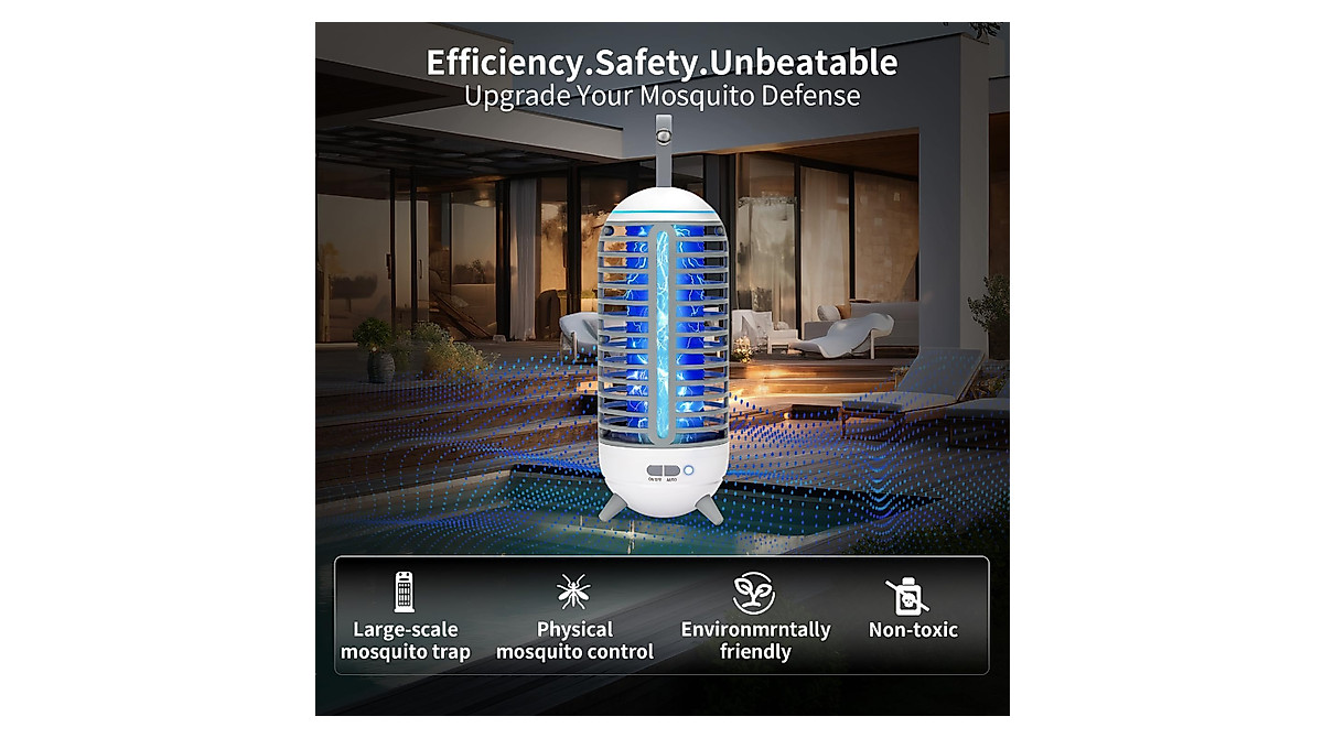 Bug Zapper LED Light for Indoor & Outdoor Use | Rechargeable & Wireless