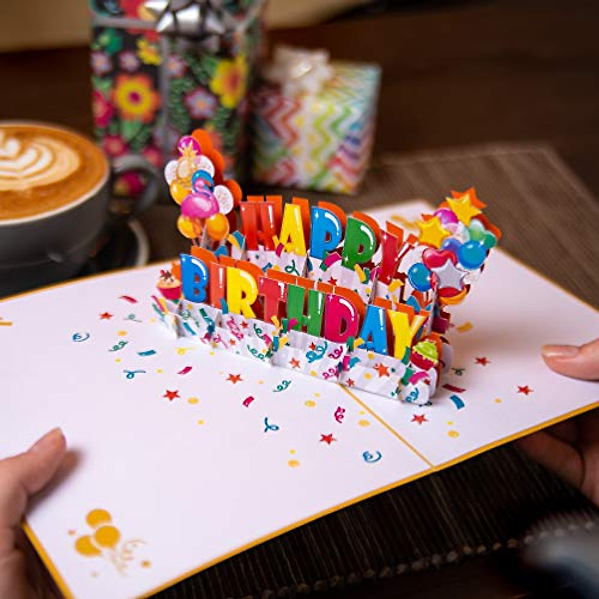Happy Birthday Pop Up Card by DEVINE Popup Cards | 3D Birthday Card for Kids Mom Dad | Pop Up Birthday Cards for Women | Funny 3D Greeting Cards Love