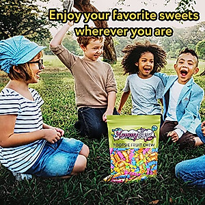 Tootsie Roll Fruit Chews - Assorted Chewy Fruit Candy - 2 LBS of Individually Wrapped Soft Candies in Resealable Bulk Bag