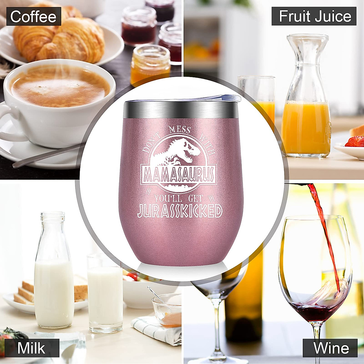 Mothers Day Mom Gifts for Mother Mom in Law, Birthday Gifts for Mom Women Wife Girlfriend Her, Mama Gifts from daughter son, Funny Gifts for Mothers Day - 12 Oz Wine Coffee Tumbler