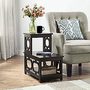 Convenience Concepts Omega 2 Step Chairside End Table, Espresso