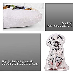 Printtoo Pet Memorial Pillow Custom, Pet Portrait Dog Pillows 3D Printing Pillow, Personalized Shaped Pillow, Custom Photo Pillow, Unique Birthday Gift Decor-16X16