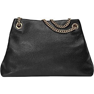 Gucci Soho Large Leather Chain Shoulder Handbag Black BHFO 5480