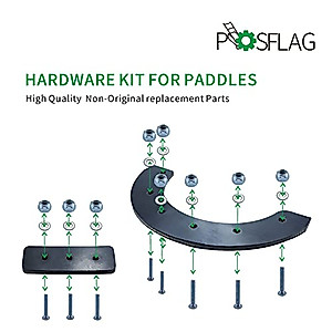 POSFLAG 302565MA Auger Blade with 55323MA Scraper Blade Replaces 302565, 335992MA, 723006, 723675, 55323, 724453 for Murray 5021R, 5021E, HN421, SN421, MN421, 21-Inch Single Stage Snow Throwers