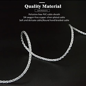 GUCraftsman 5N OFC Silver Plating+Graphene Mixed Braid Earphone Replacement Cables for Westone Pro X10 Pro X20 Pro X30 Pro X50 MACH10 MACH20 MACH30 MACH40 MACH50 MACH60 MACH70 MACH80 (3.5mm Plug)