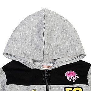 SpongeBob SquarePants Toddler Boys Fleece Half Zip Hoodie Gray 4T