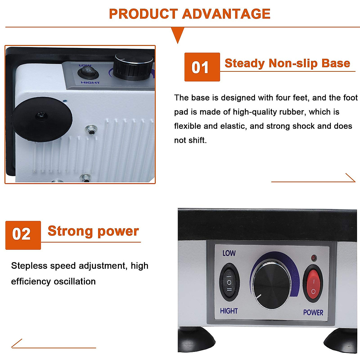 Lab Vibrator Square Quartet Vibrator, JT-51B Model Plaster Oscillator Gypsum Mixing Machine, 110V/120W Lab Equipment