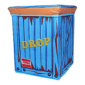 Skywin- Fabric LootBox Big, Storage box with Lid 18”x14”x14” Stackable and Foldable Supply Box, Collapsible Box, Durable Drop Box for Gamers, Fun Bright Colors