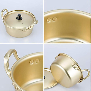 Korean Noodle Pot Hot Shin Ramyun Aluminum 6.3"(16cm) + SoltreeBundle Natural Bamboo Chopstick (1 Pairs)