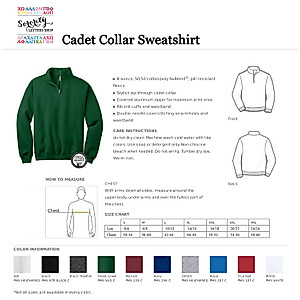 Kappa Sigma Quarter Zip Cadet Collar Sweatshirt - Kappa Sigma Fraternity Merchandise (L) Dark Heather