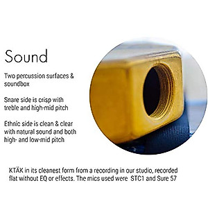 KTÄK -The First Handcrafted, Hand Drum Percussion, Two-Sound Cajón Body Snare, Portable Cajon by Kandu (Natural Wood/Black Logo)