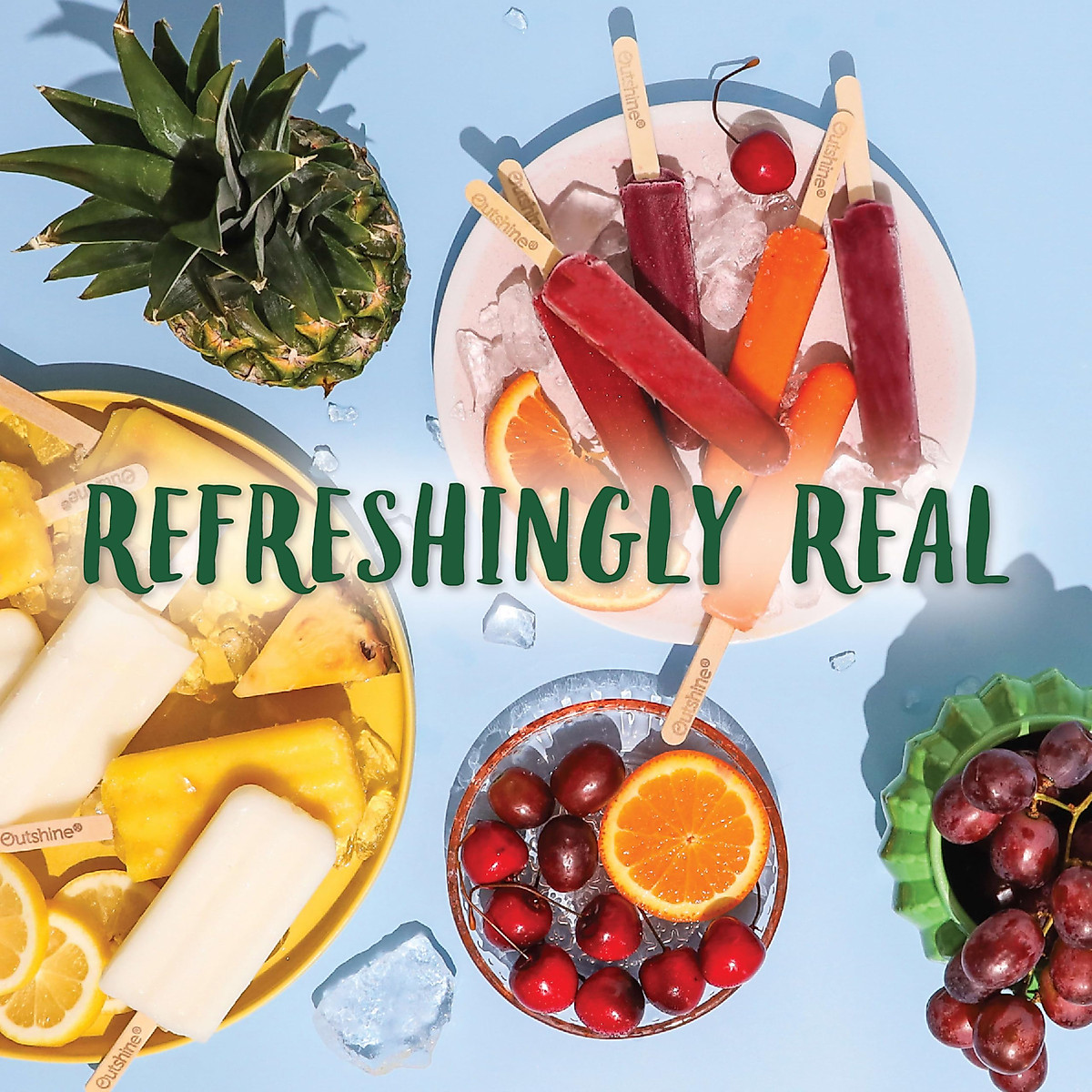 Outshine Fruit Bars Cherry, Tangerine & Grape, 18 Fl Oz