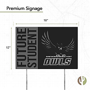 Southern Connecticut State University Graduating Graduate Sign House 12 Inches x 18 Inches With Stakes (Grad Sign 4)