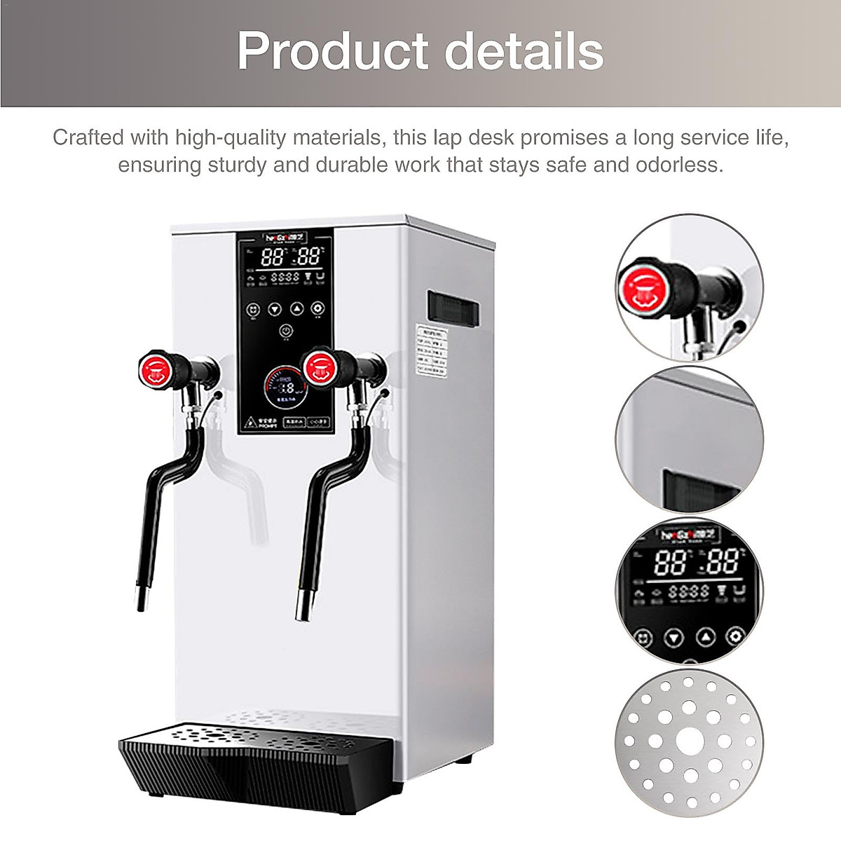 Steam Milk Frother Machine | 12L Steam Boiling Water Frothing Machine - Milk Foamer, 110 V Steam Milk Frothing Machine for Espresso Coffee Tea Dessert Shop Hotel